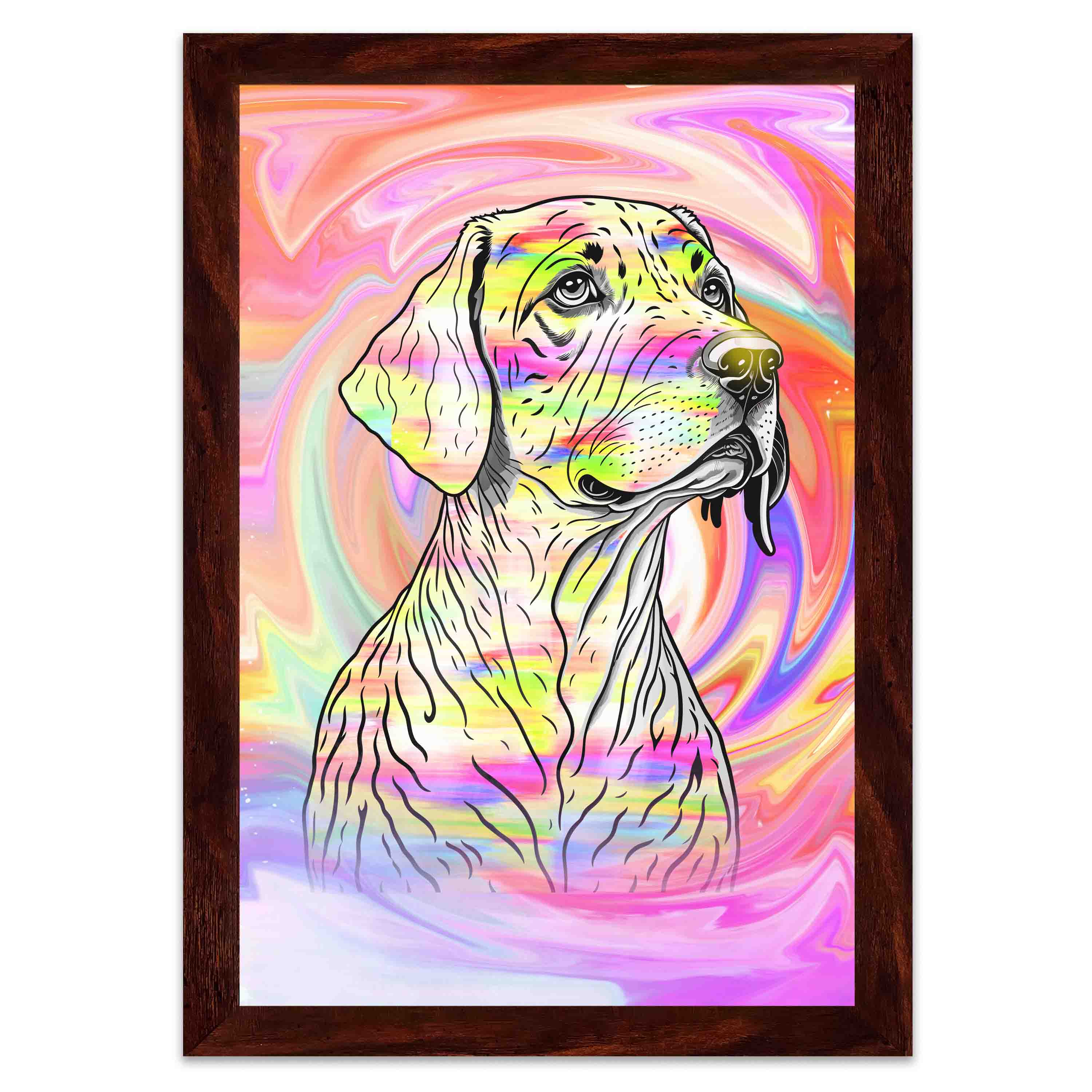 Infidu Rhodesian Ridgeback Pet Art Framed Canvas Wall Decor of Dog - Infidu