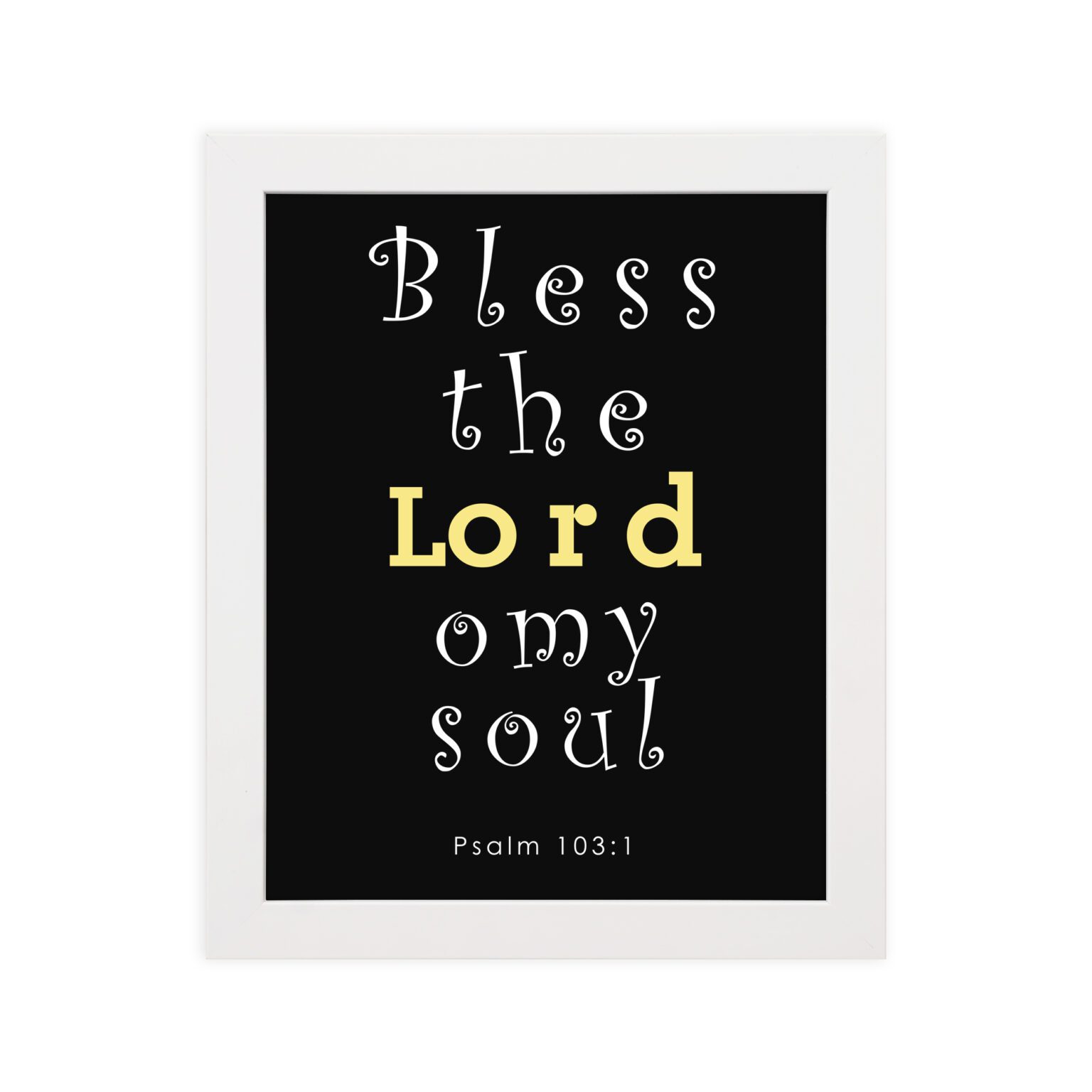 Infidu Bless The Lord O My Soul Psalm 103:1 Bible Wall Art - Infidu