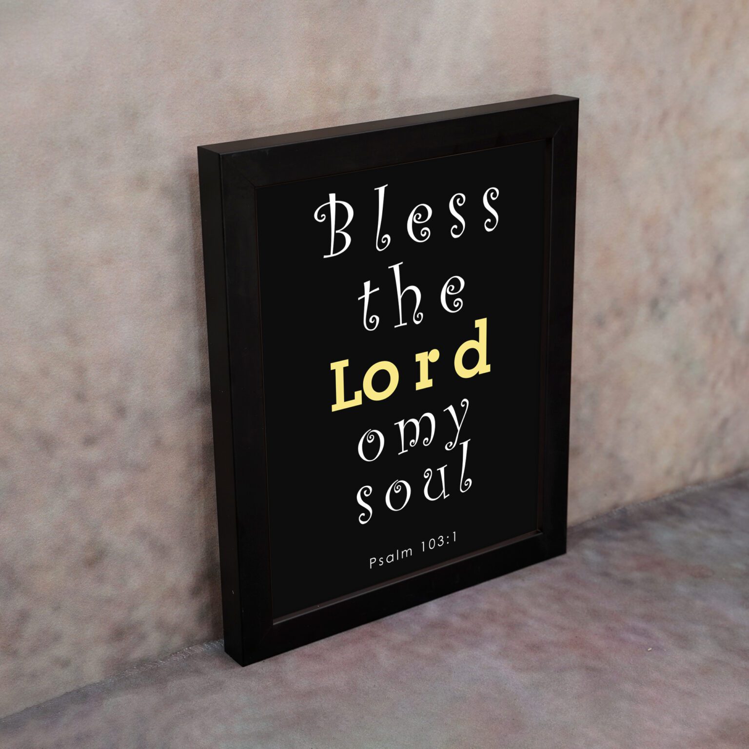 Infidu Bless The Lord O My Soul Psalm 103:1 Bible Wall Art - Infidu