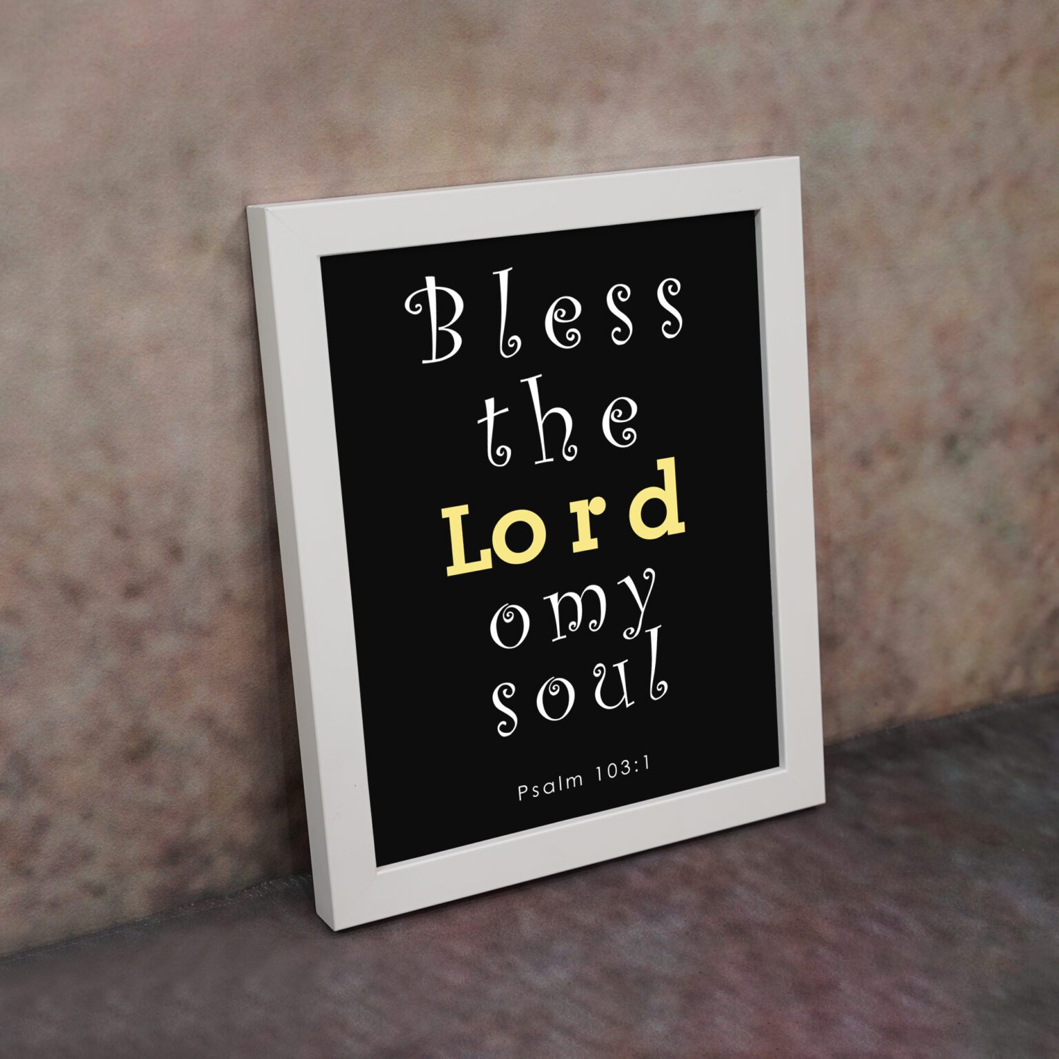Infidu Bless The Lord O My Soul Psalm 103:1 Bible Wall Art - Infidu
