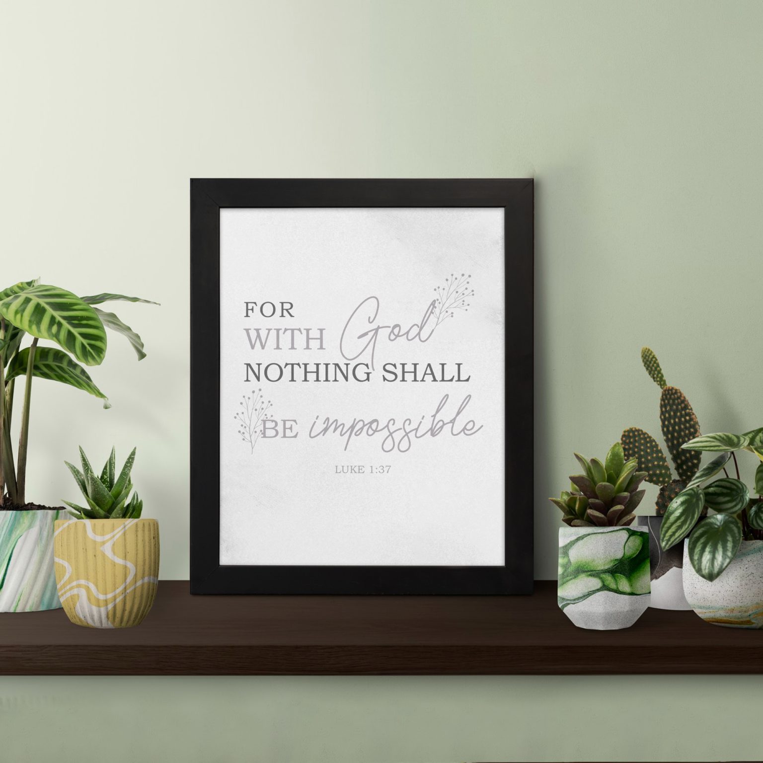 Infidu For With God Nothing Shall Be Impossible Luke 1 37 Bible Verse ...