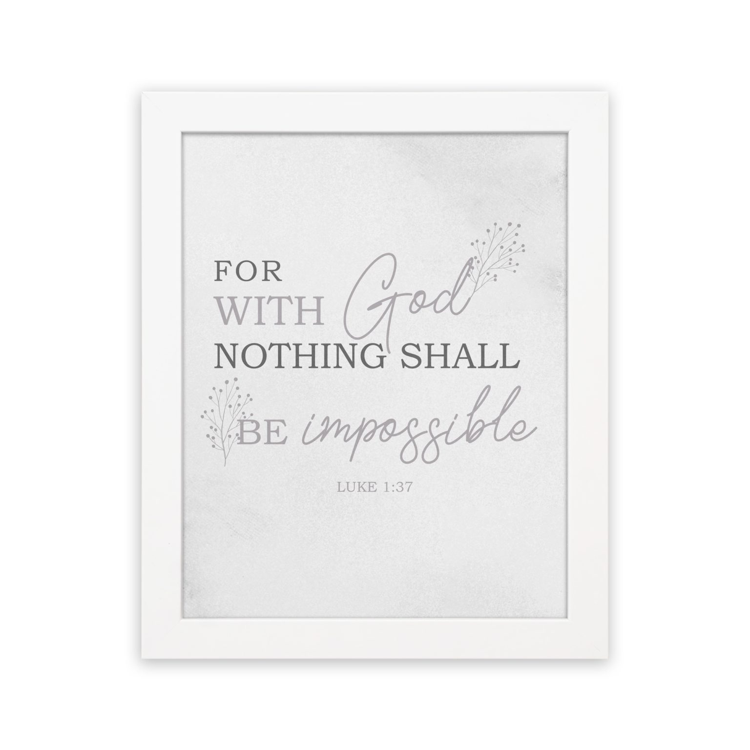 Infidu For With God Nothing Shall Be Impossible Luke 1 37 Bible Verse ...