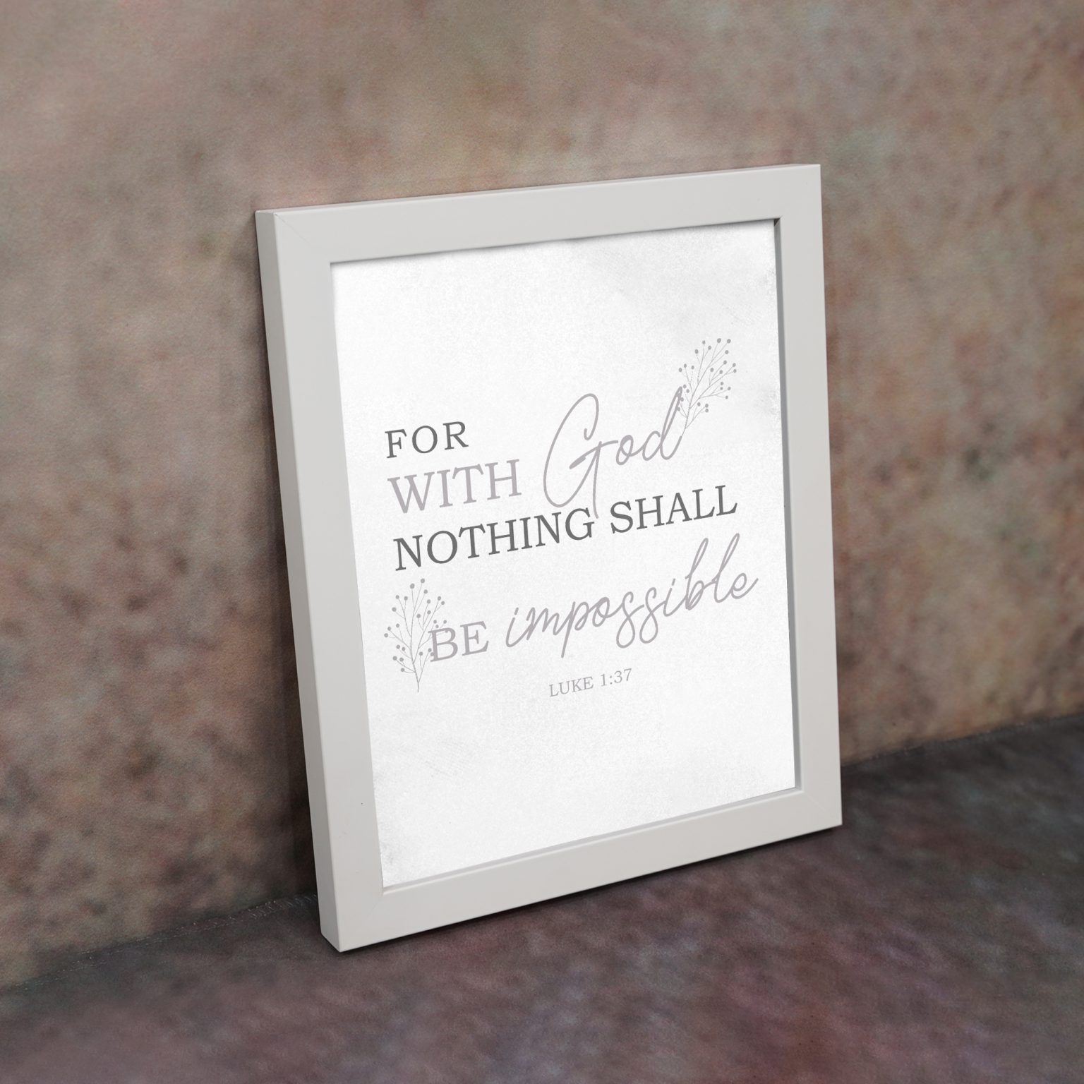 Infidu For With God Nothing Shall Be Impossible Luke 1 37 Bible Verse ...