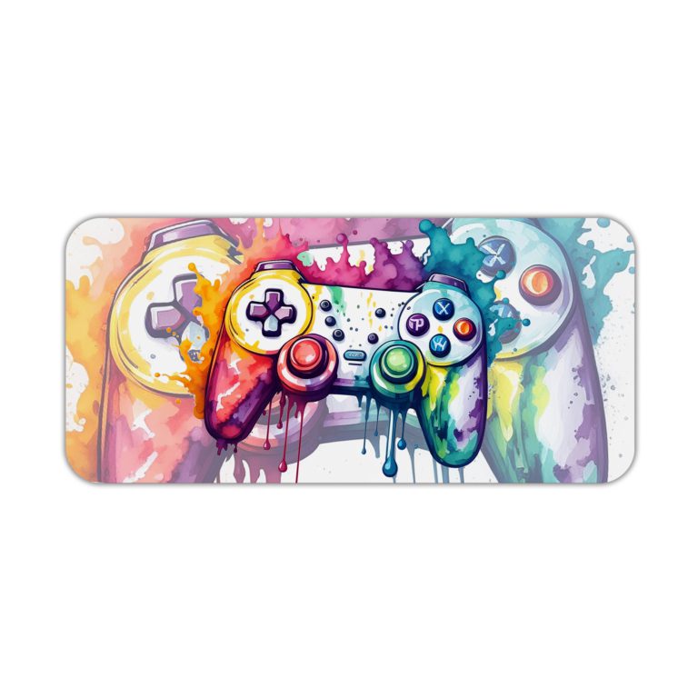 Infidu Artistic Animated Desk Pad - Multi Colors Gaming Joystick Design ...
